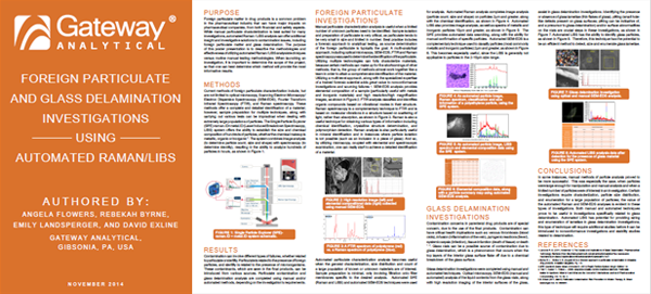 Foreign Particulate and Glass Delamination Investigations using ...